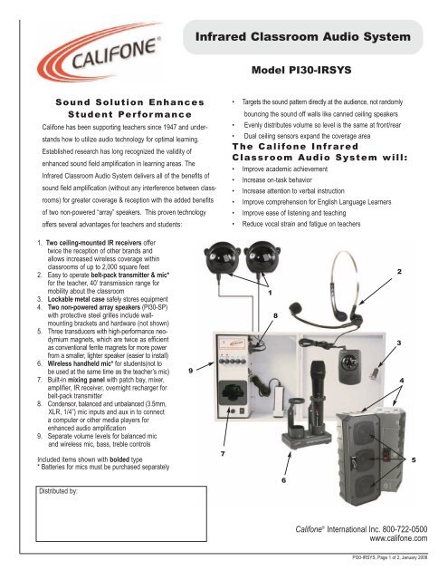 Infrared Classroom Audio System - Visual Techniques, Inc.