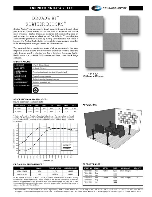 BROADWAY™ SCATTER BLOCKS™ - Primacoustic