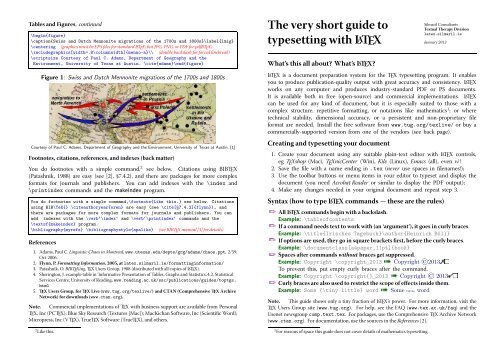 The very short guide to typesetting with LATEX - CTAN