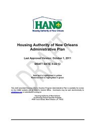 PHA Plan Format - Housing Authority of New Orleans