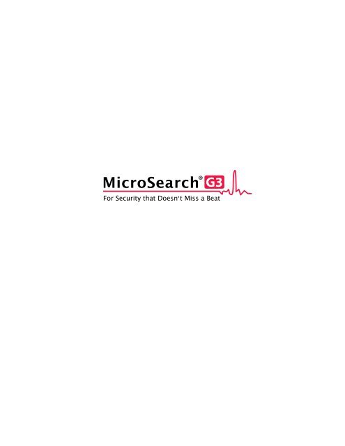 MicroSearch® G3 — Human Presence Detection System Brochure ...