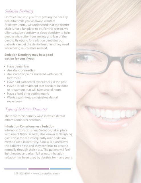 Types of Sedation Dentistry Sedation Dentistry - Barotz Dental