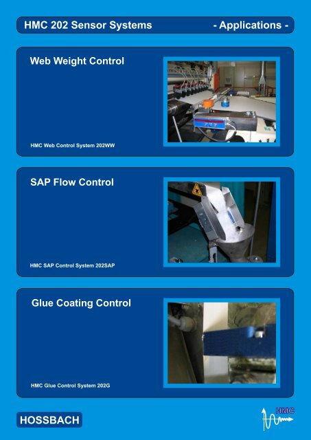 HMC 202 Sensor Systems - Applications - HOSSBACH
