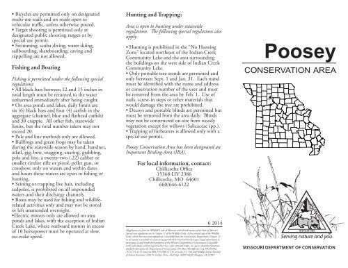 Poosey Conservation Area - Missouri Department of Conservation