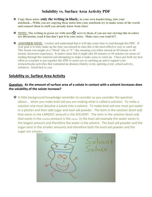 Solubility vs. Surface Area Activity PDF - 1(A,C)