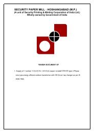 security paper mill: hoshangabad (mp) - The India Government Mint ...