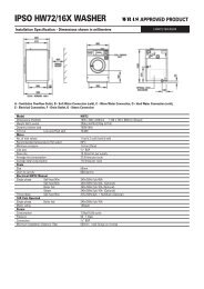 IPSO Washer WE55, WE73, We95, WE110 ... - Laundry Nation