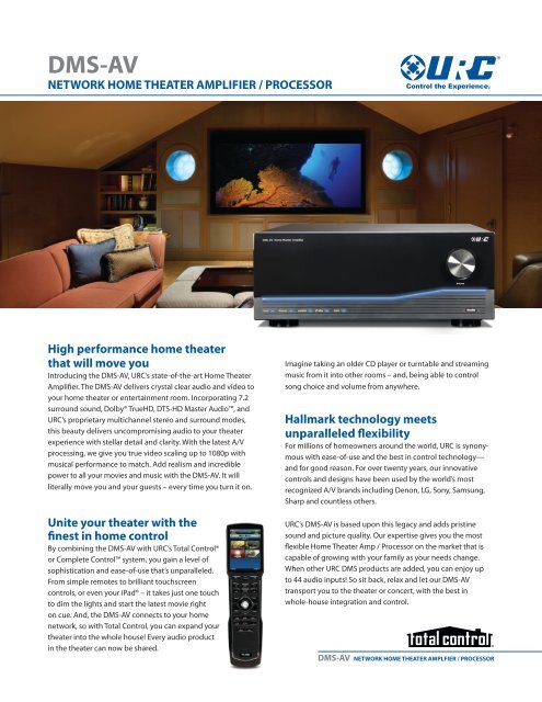 DMS-AV Network Home Theater Amplifier/Processor