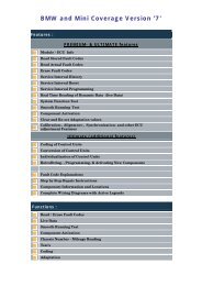 Mercedes Benz Coverage Version '7' - Car Code Reader