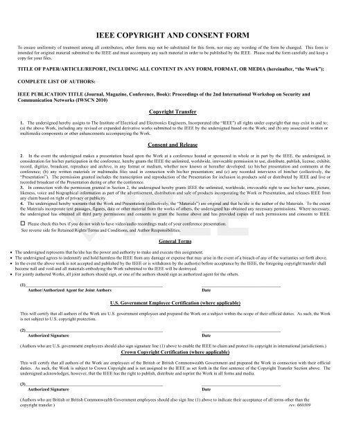IEEE Copyright Form