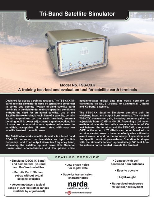 Tri-Band Satellite Simulator - Narda