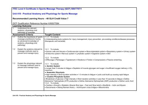 Itec Level 2 Certificate In Instructing Exercise And Fitness