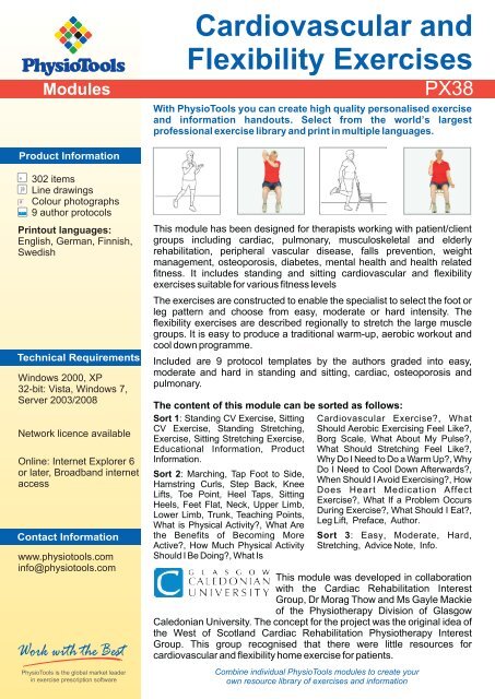 PX38 Cardiovascular exercises product card - PhysioTools