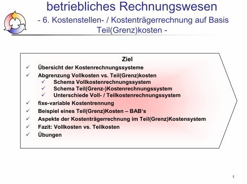 Kostenstellen- KostentrÃ¤gerrechnung - Basis ... - Mysap-scm.de