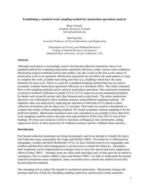 Work Sampling Method