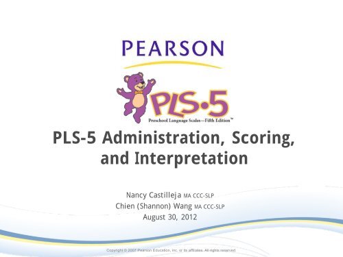 PLS-5 - Speech and Language