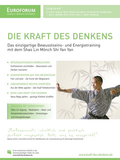 DIE KRAFT DES DENKENS