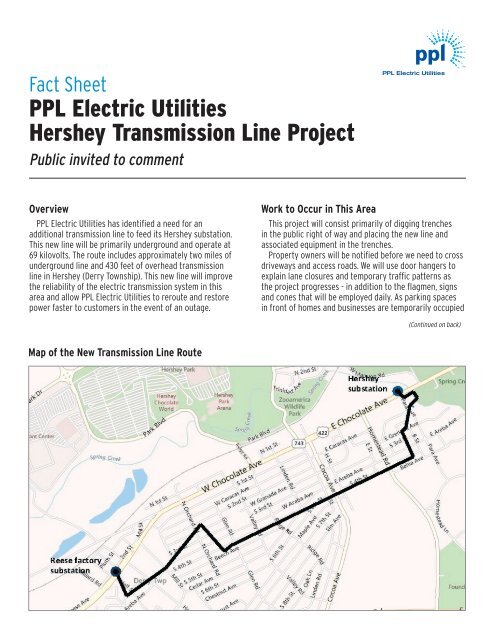 PPL Electric Utilities Hershey Transmission Line ... - PennLive.com