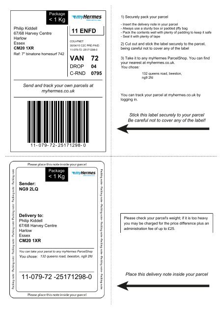 32 Hermes Parcel Label - Labels Design Ideas 2020