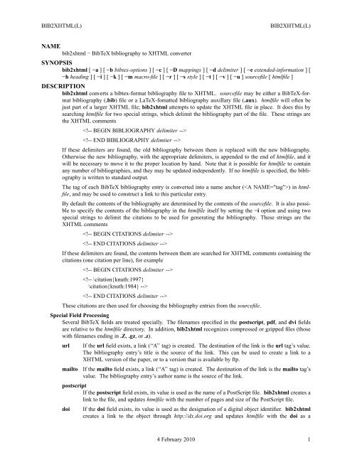 NAME SYNOPSIS DESCRIPTION