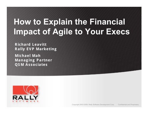 How to Explain the Financial Impact of Agile to Your ... - Rally Software