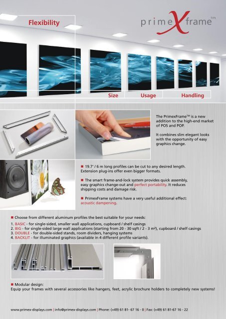 Flexibility - Primex Displays