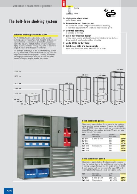 The bolt-free shelving system