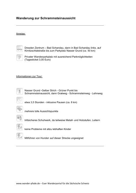 Wand derung zu ur Schra mmstein naussich ht - Wander-Pfade.de