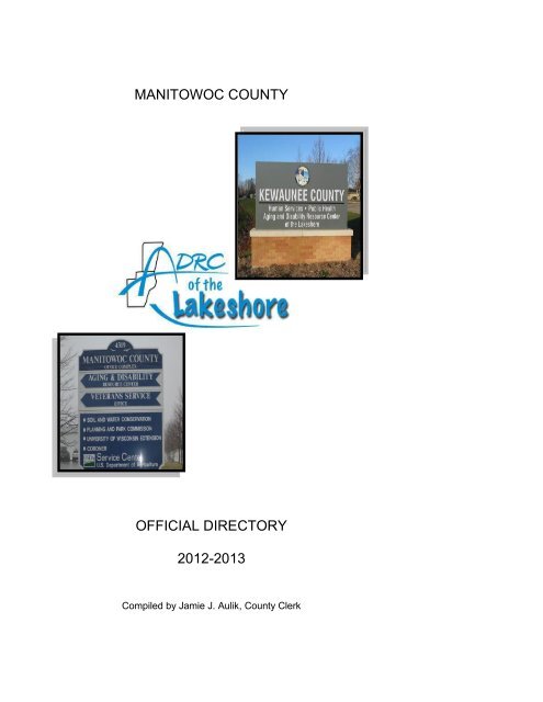 2013 Directory - Manitowoc County