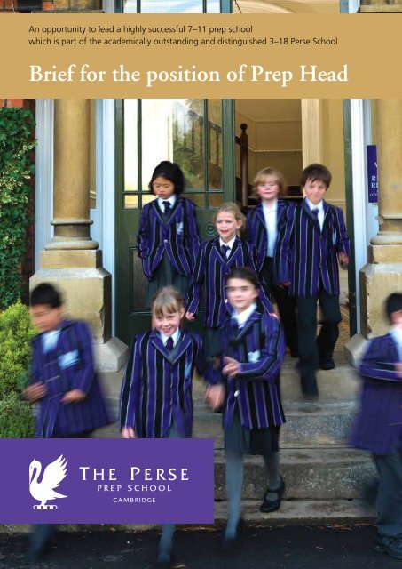 Brief for the position of Prep Head - The Perse School