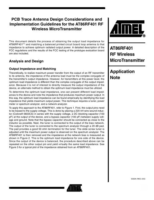 PCB Trace Antenna Design Considerations and ... - Fisher PCB