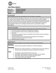 Guidelines for Writing a Competency Based Job Description