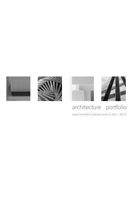Architecture Portfolio Cover Page Examples