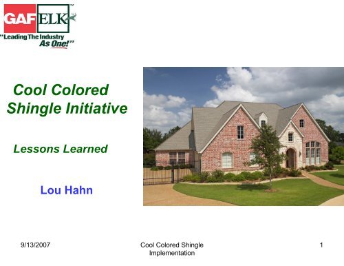 Gaf Elk Logo Residential Roofing Full Line Brochure