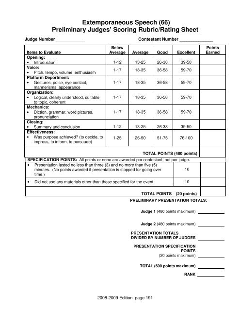 Extemporaneous Speech (66