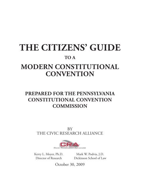 The Citizen's Guide to a Modern Constitutional Convention