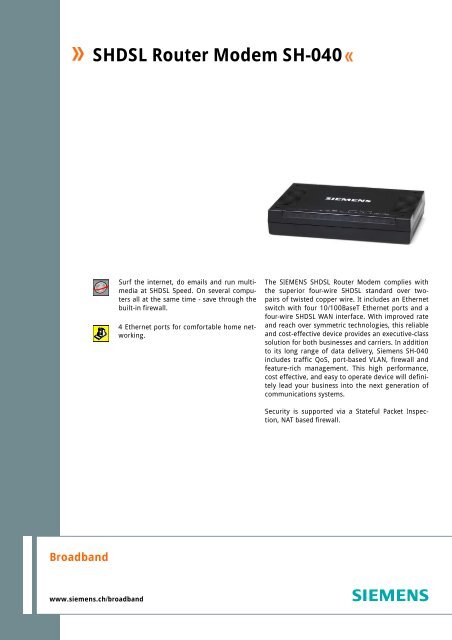 SHDSL Router Modem SH-040