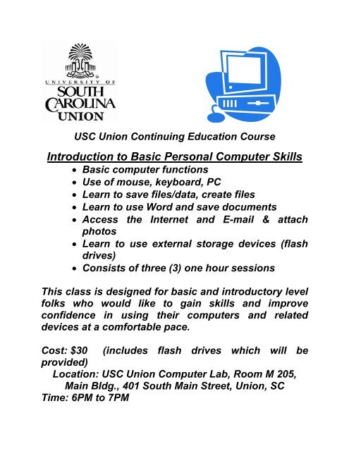 Introduction To Basic Personal Computer Skills