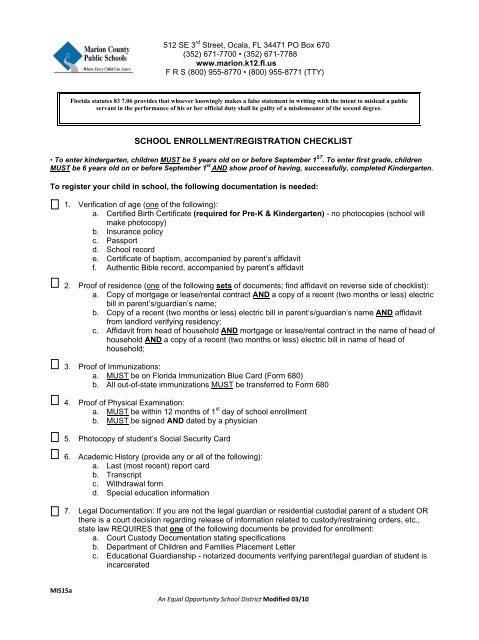 Registration packet for all others - Forest High School