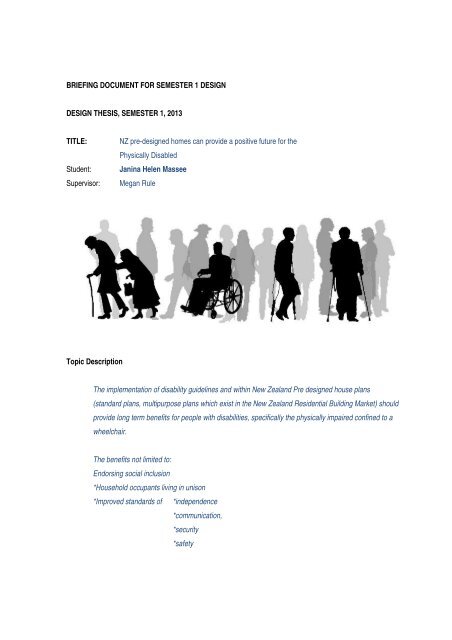 BRIEFING DOCUMENT FOR SEMESTER 1 DESIGN DESIGN ...