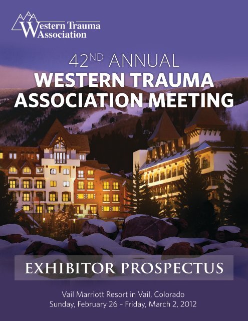 WESTERN TRAUMA ASSOCIATION MEETING exhibitor prospectus