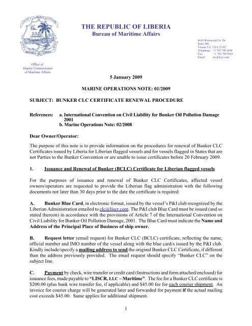 Bunker CLC (BCLC) - liscr