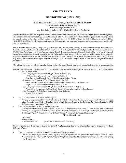 CHAPTER XXIX GEORGE EWING (c1715-1798) - Ewing Family ...