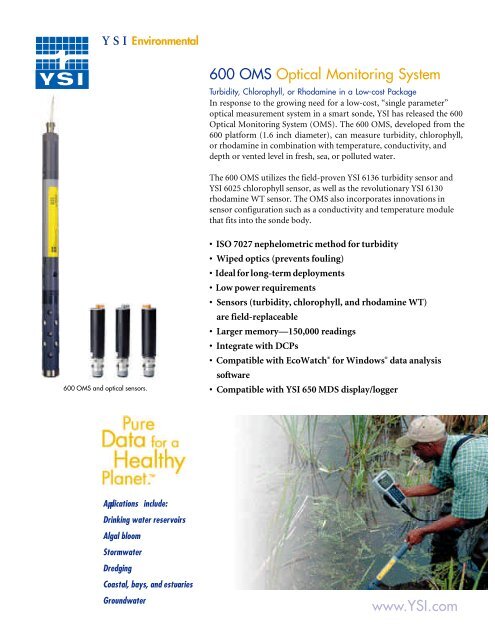 600 OMS Optical Monitoring System www.YSI.com - GWM ...