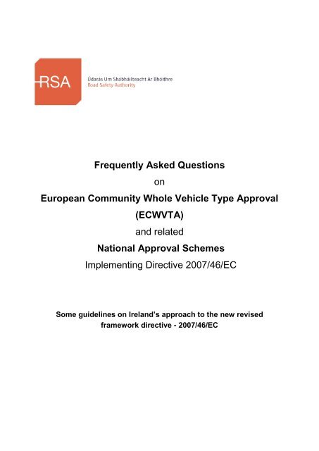 European Community Whole Vehicle Type Approval (ECWVTA)