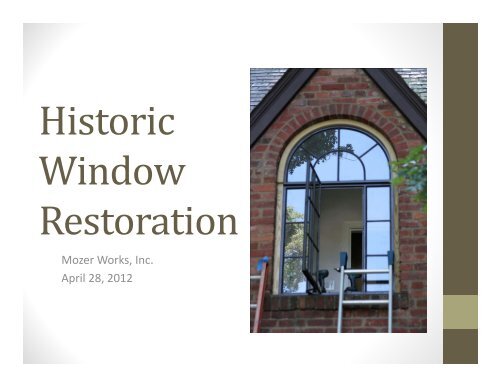 Historic Window Restoration - Preservation Maryland