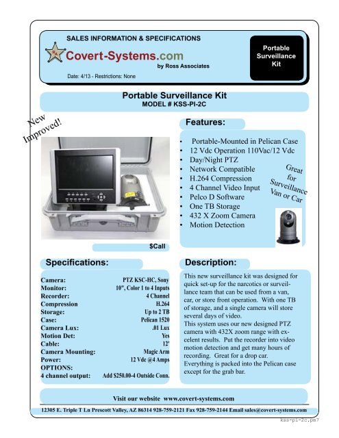 Portable Surveillance Kit - Covert Systems