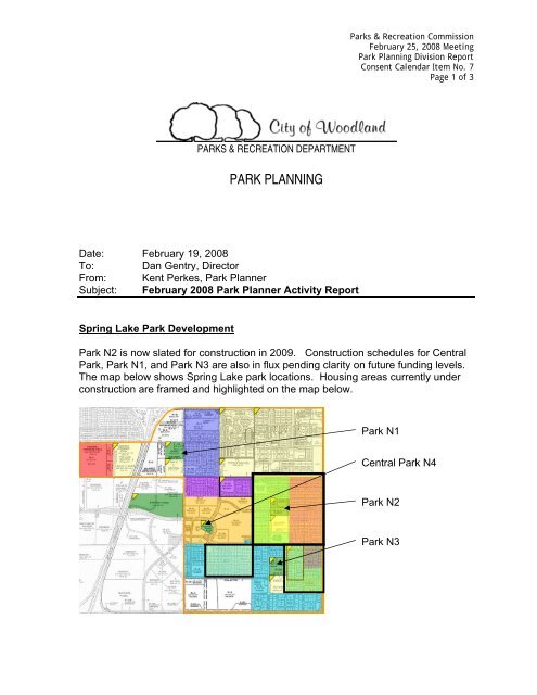 PARK PLANNING - Woodland
