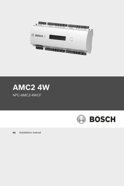 Installation Guide (AMC2 4W) - Bosch Security Systems
