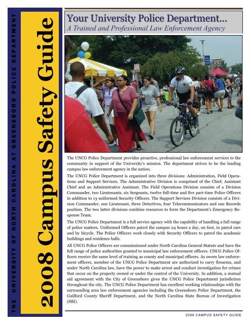 2008 - UNCG Police Department - The University of North Carolina ...